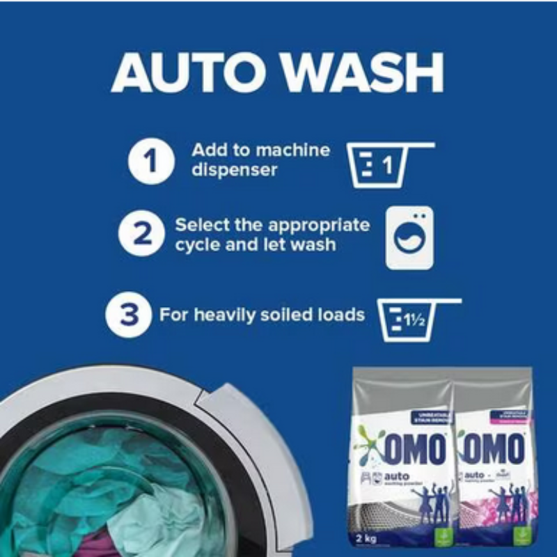 Buy Omo Auto Washing Machine Detergent Powder Extra Fresh 3kg ...