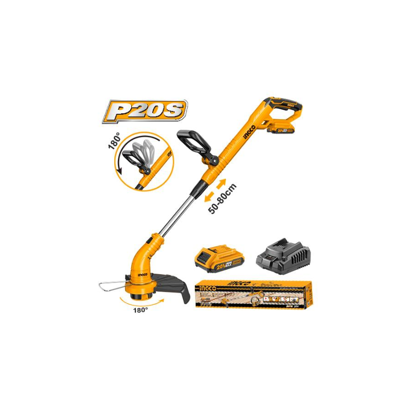 Buy Ingco Cordless Grass Trimmer Lithium-ion 20V CGTLI20301 ...