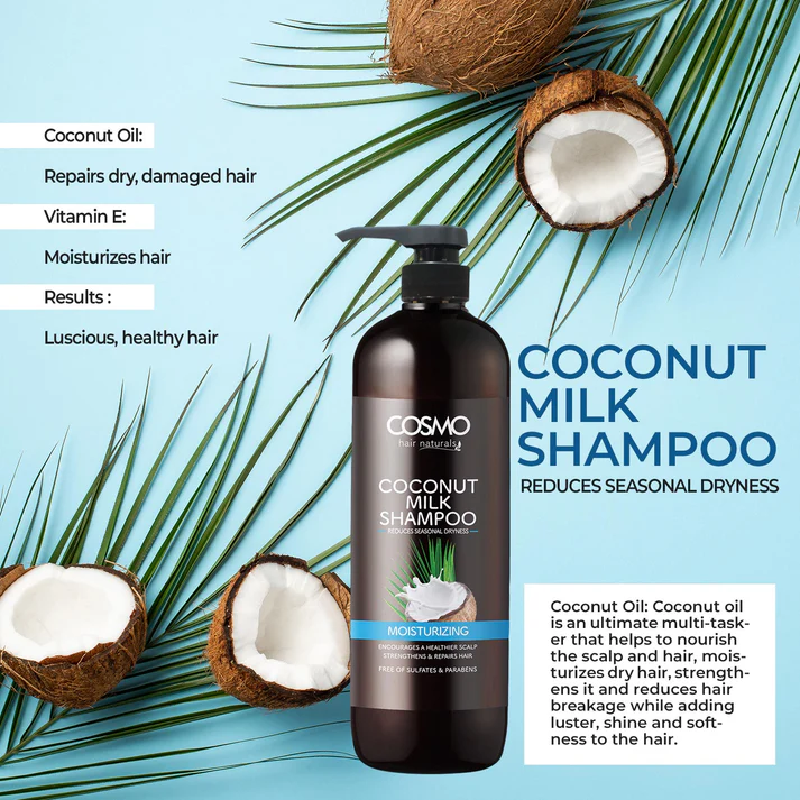 Buy Cosmo Moisturizing Shampoo Coconut Milk 1000ml | NidaDanish Tanzania