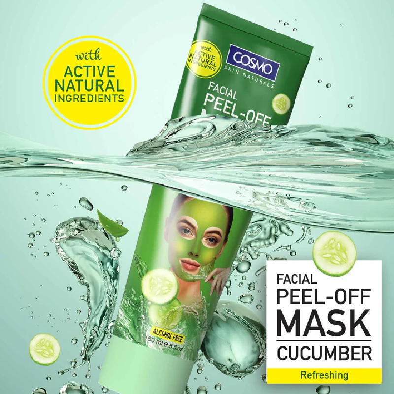 Buy Cosmo Facial Peel-off Mask Cucumber Refreshing 150g | NidaDanish ...